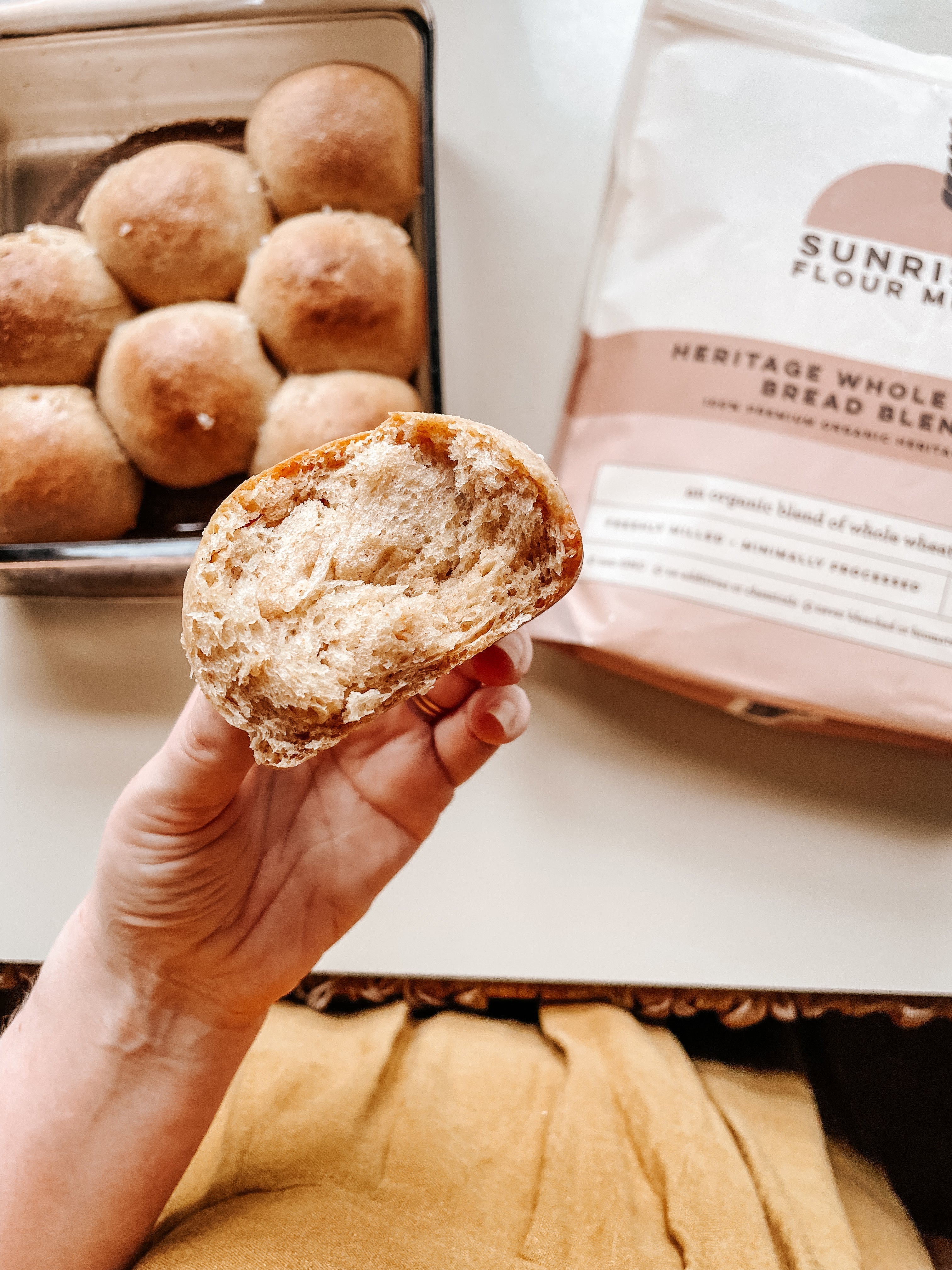 Heritage Whole Wheat Sourdough Dinner Rolls – Sunrise Flour Mill